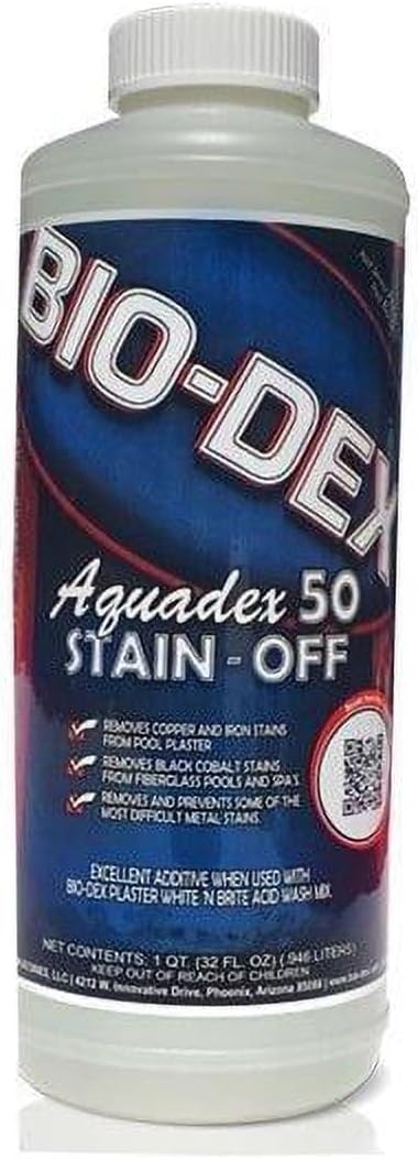 Bio-Dex Aquadex 50 Stain Off Metal Remover, 32 oz Bottle – PoolAndSpaFlow