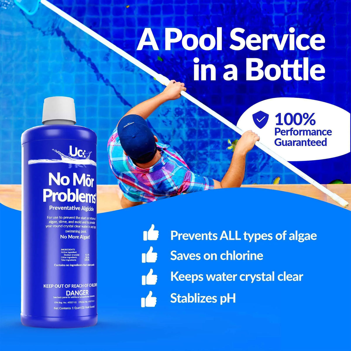 United Chemical No Mor Problems 32oz. – PoolAndSpaFlow