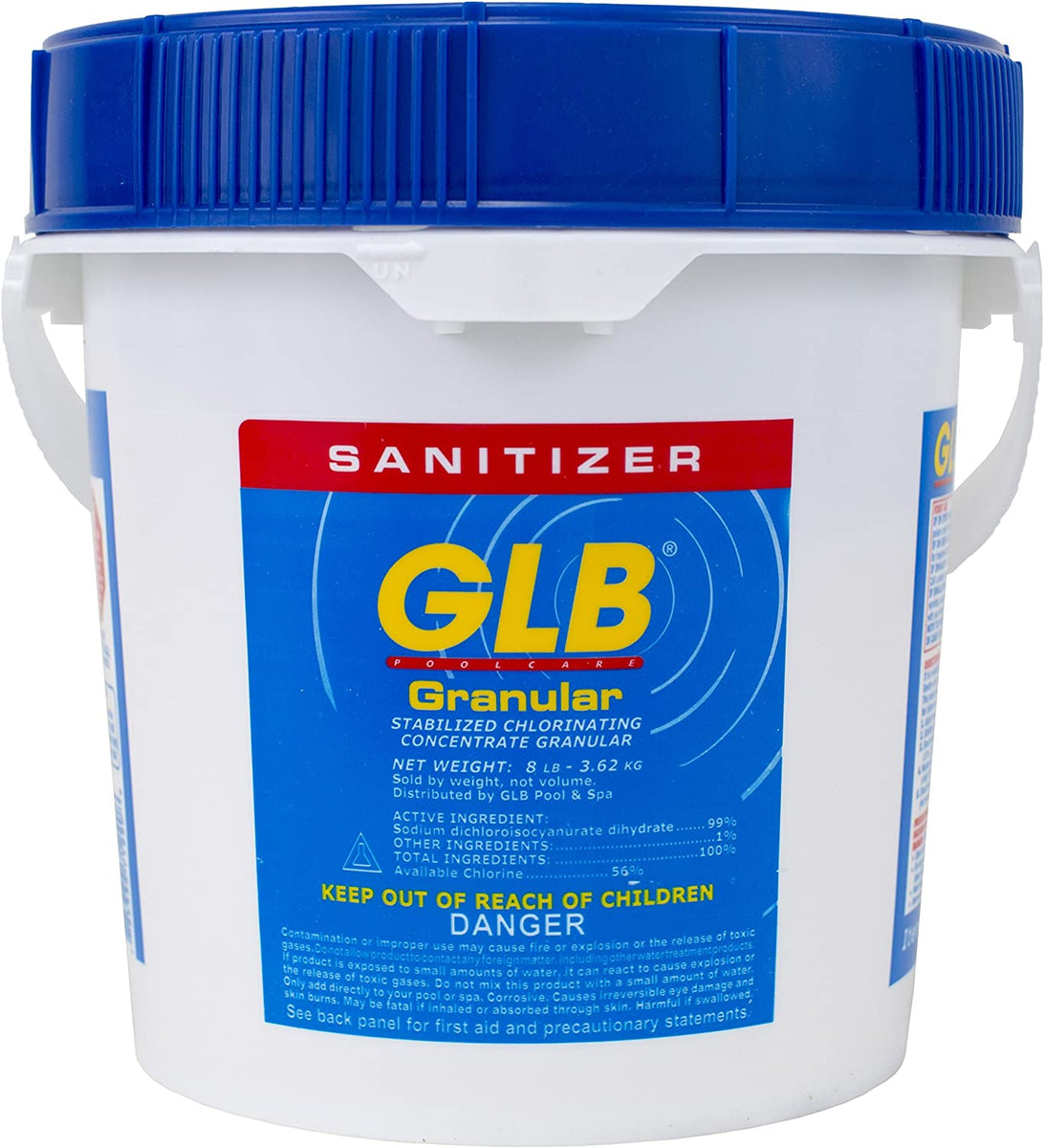 GLB Stabilized Granular Chlorine 8lb – PoolAndSpaFlow